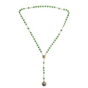 Light Green Saint Jude Rosary with Round Medal Rosario De San Judas Tadeo Con Medalla