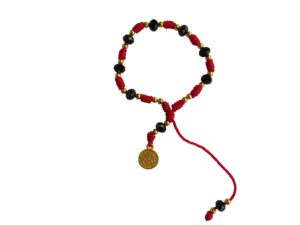 red thread with cristal beads saint benedict bracelet pulsera de san benito