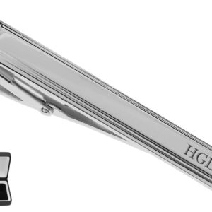 Personalized Silver Stainless Steel Beveled Tie Clip Bar Custom Engraved Free - Ships from USA