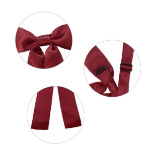 SYAYA Adjustable Long Silk Bow Tie, Pre Tied Necktie For ladies T-shirt Decoration/Christmas/Cosplay/Party/ B11(black)