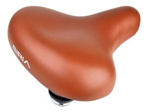 biria seat, city bike saddle plush for women and men cruiser, with elastomer, brown made