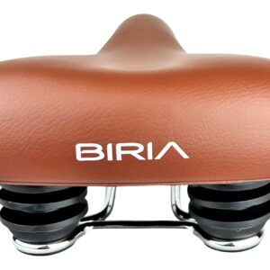 BIRIA Seat, City Bike Saddle Plush for Women and Men Cruiser, with elastomer, Brown Made