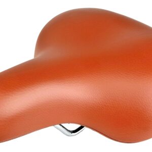 BIRIA Seat, City Bike Saddle Plush for Women and Men Cruiser, with elastomer, Brown Made