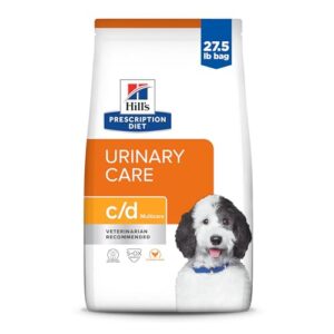 hill's prescription diet c/d multicare urinary care chicken flavor dry dog food, veterinary diet, 27.5 lb. bag