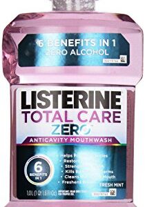 Listerine Total Care Zero Anticavity Mouthwash, Fresh Mint, 33.8 Fl Oz