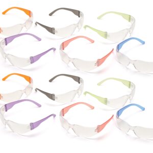 Pyramex Mini Intruder Safety Eyewear, Multi Colors / Clear-Hardcoated Lens (Pack of 12)