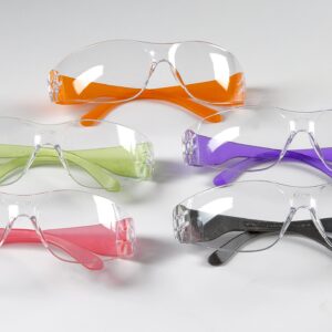 Pyramex Mini Intruder Safety Eyewear, Multi Colors / Clear-Hardcoated Lens (Pack of 12)