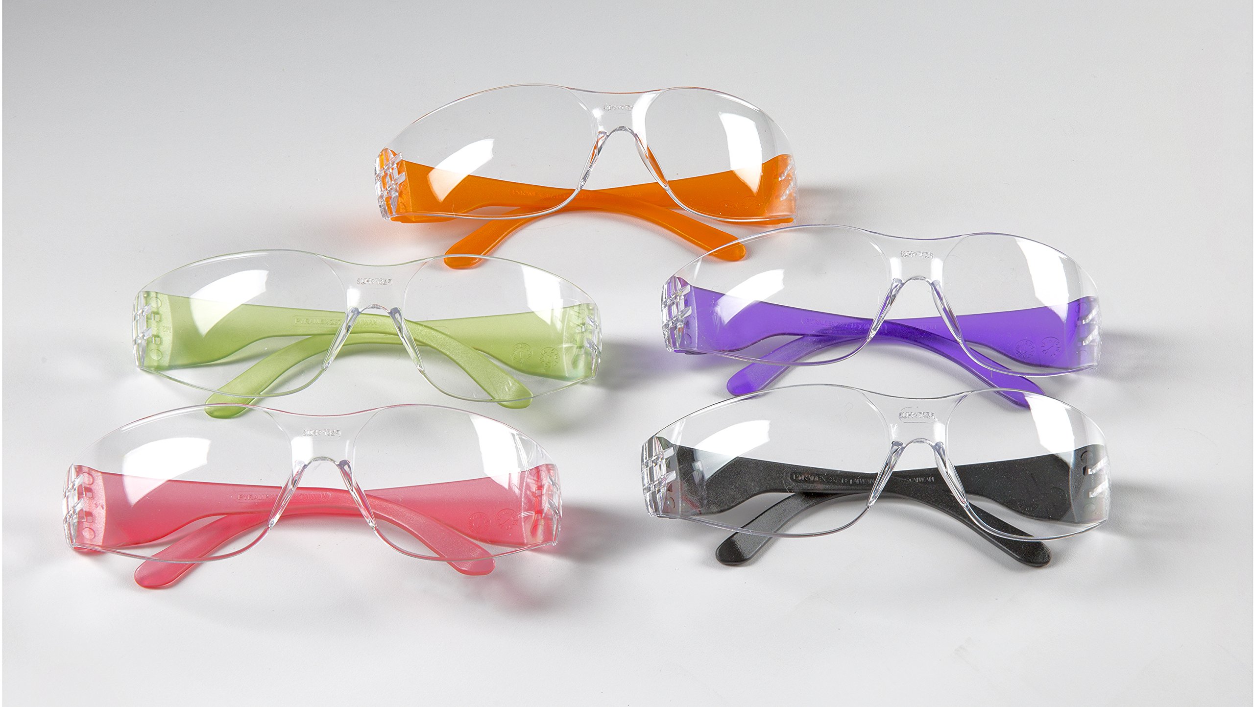 Pyramex Mini Intruder Safety Eyewear, Multi Colors / Clear-Hardcoated Lens (Pack of 12)