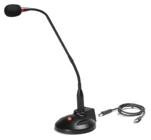 sound tech gn-usb-2 18 inch professional uni-direction noise canceling gooseneck stereo microphone with 10 ft usb cord