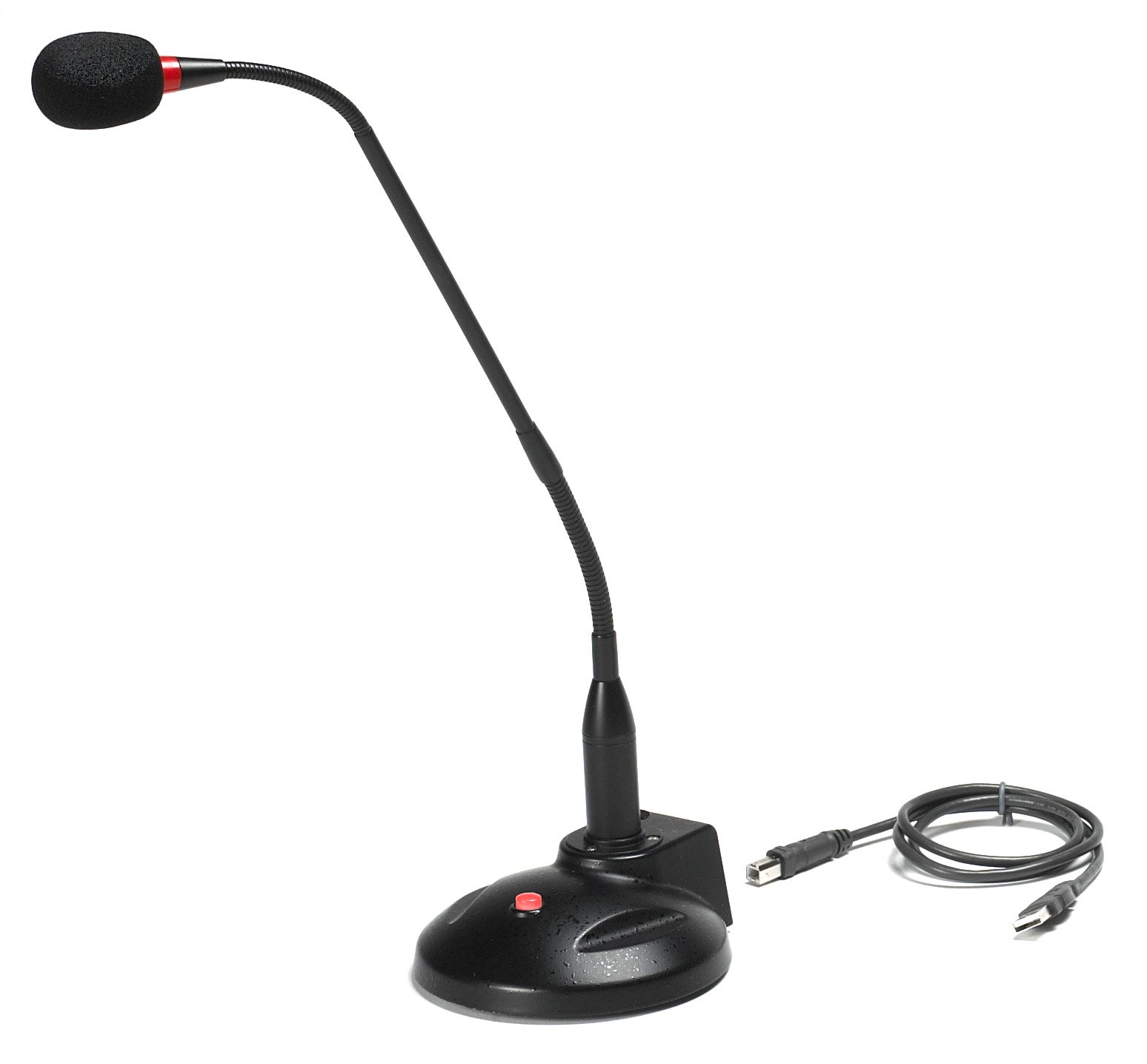 Sound Tech GN-USB-2 18 Inch Professional Uni-Direction Noise Canceling Gooseneck Stereo Microphone with 10 FT USB Cord