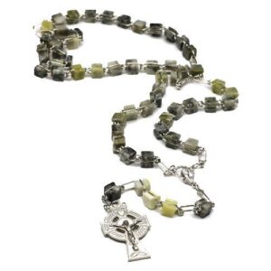 irish connemara marble rosary prayer beads handcrafted in ireland by j.c.walsh & sons