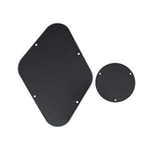 Musiclily LP Rear Control Plate Switch Plate Cavity Cover for USA Les Paul Electric Guitar, 3Ply Black