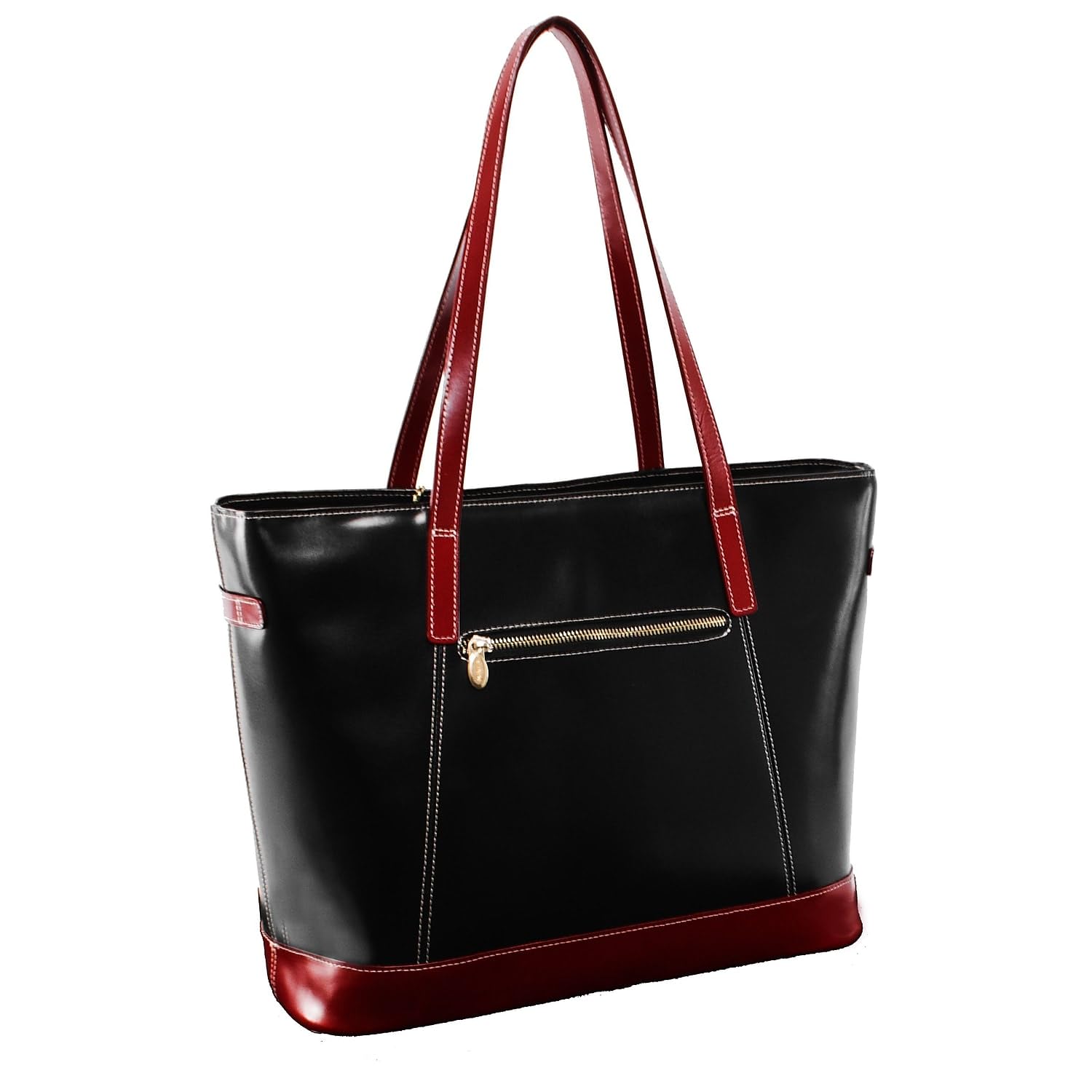 McKleinUSA McKlein M Series Serafina Black Leather Tote with Tablet Pocket (97565)