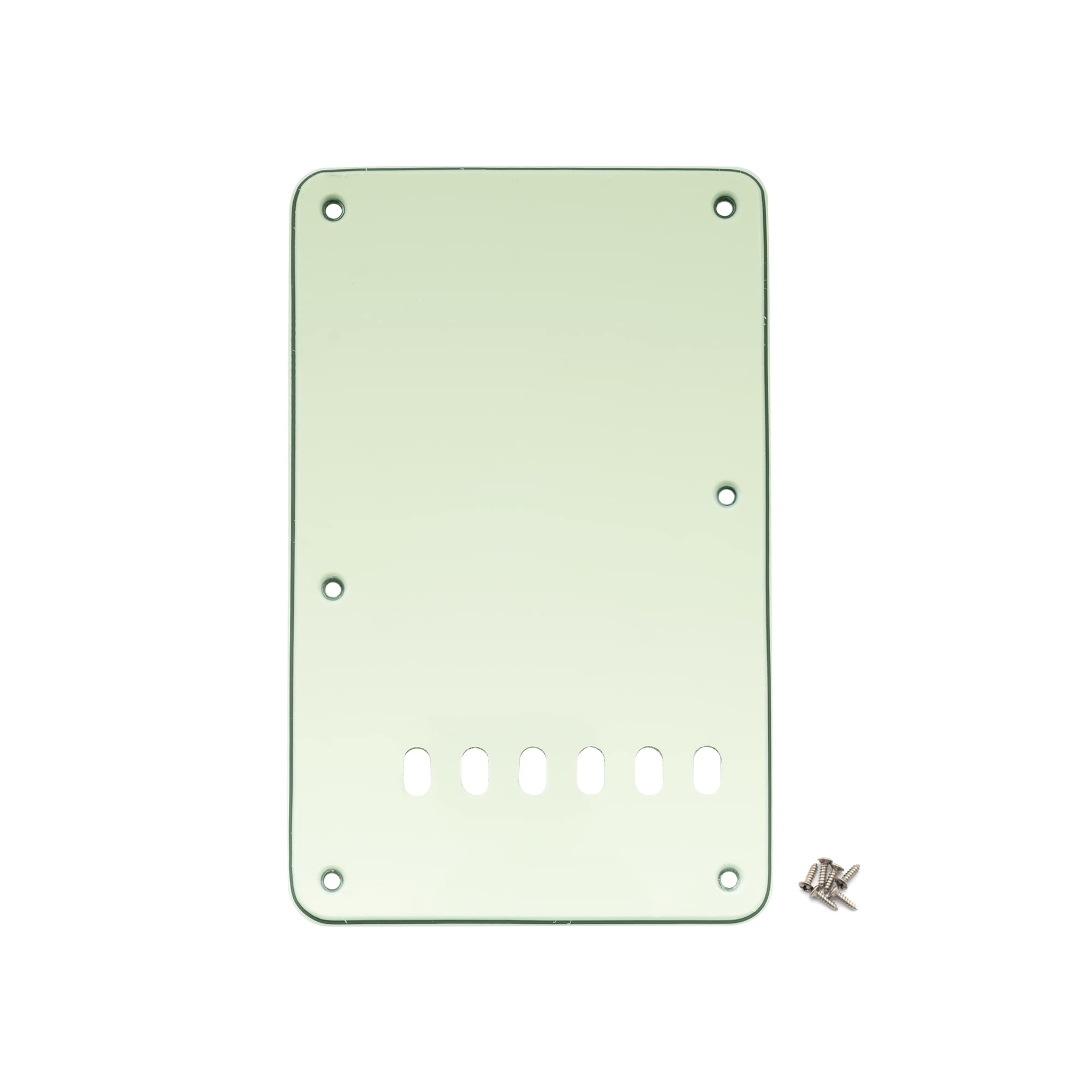 Musiclily Vintage Style Strat Back Plate Tremolo Cover Backplate for Fender USA/Mexican Made Standard Stratocaster Modern Style Electric Guitar,3Ply Mint Green