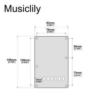 Musiclily Vintage Style Strat Back Plate Tremolo Cover Backplate for Fender USA/Mexican Made Standard Stratocaster Modern Style Electric Guitar,3Ply Mint Green