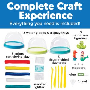 Creativity for Kids Make Your Own Under the Sea Water Globes - Make 3 DIY Snow Globes, Arts and Crafts for Boys and Girls, Kids Activities and Birthday Gifts for Ages 6-8+