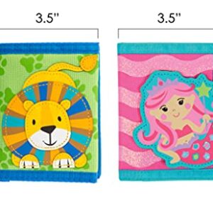 Stephen Joseph Kids' Unisex Toddler Wallet,Polyester, Spacious, Rainbow