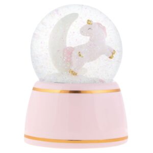 stephen joseph, unicorn snow globe, blows shimmer and lights up, nursery, birthday, kids snow globe