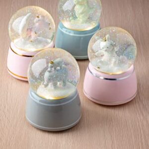 Stephen Joseph, Unicorn Snow Globe, Blows Shimmer and Lights Up, Nursery, Birthday, Kids Snow Globe