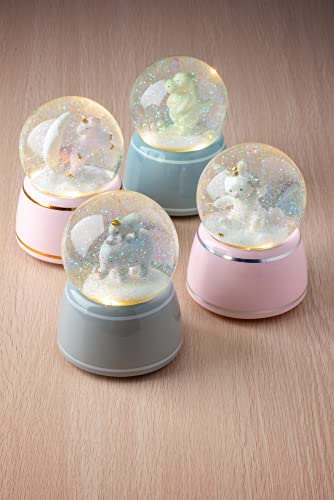 Stephen Joseph, Unicorn Snow Globe, Blows Shimmer and Lights Up, Nursery, Birthday, Kids Snow Globe