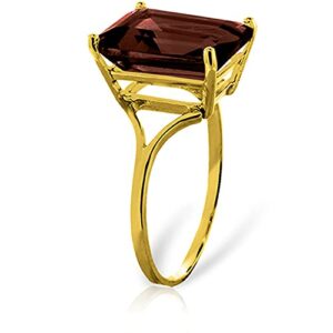 Galaxy Gold GG 14k Yellow Gold Ring with Natural Octagon-shaped Garnet - Size 5.5