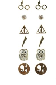 bioworld harry potter set of 6 pairs of stud earrings jewelry