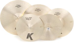 zildjian k custom dark 4-piece cymbal pack