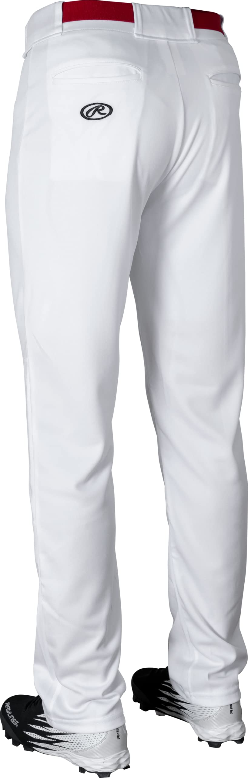 Rawlings Boys Solid Youth Semi-Relaxed Pants, X-Large, White, White, X-Large US