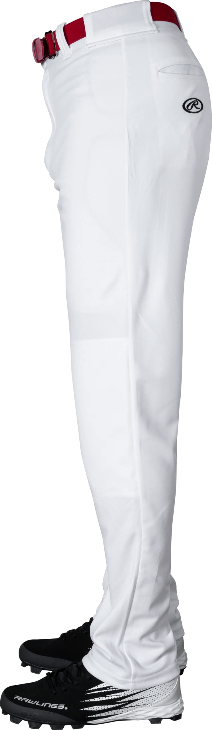 Rawlings Boys Solid Youth Semi-Relaxed Pants, X-Large, White, White, X-Large US