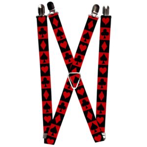 buckle-down mens buckle-down - alice in wonderland suspenders, multicolor, 3.5 x 2.5 us