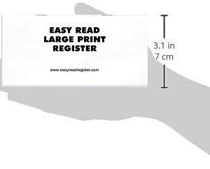 10 Large Print Low Vision Checkbook Transaction Registers White