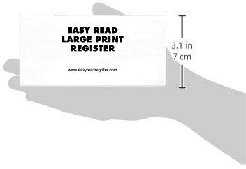 10 Large Print Low Vision Checkbook Transaction Registers White