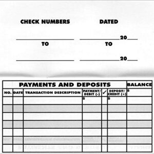 10 Large Print Low Vision Checkbook Transaction Registers White