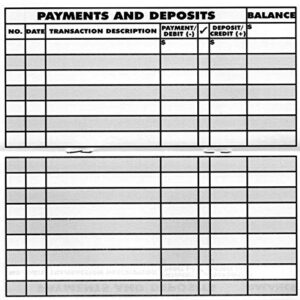 10 Large Print Low Vision Checkbook Transaction Registers White