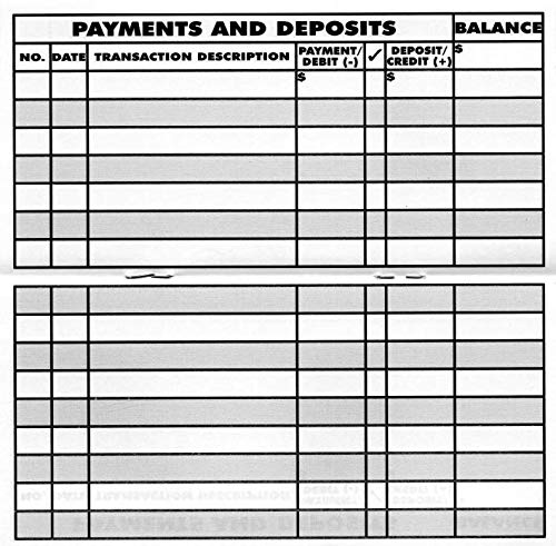 10 Large Print Low Vision Checkbook Transaction Registers White