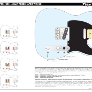 ToneShaper Guitar Wiring Kit, For Fender Telecaster, SS3 (4-Way ToneShaper Wiring)