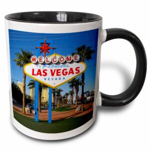 3drose welcome to fabulous las vegas, nv mug, 1 count (pack of 1), black