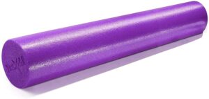 yes4all premium soft-density round pe foam roller for pilates, yoga, stretching, balance & core exercises - 18 inch purple