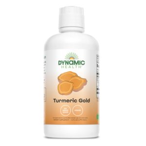 dynamic health turmeric gold, 100% juice, turmeric supplement, no additives, joint support, antioxidant, inflammation, vegan, gluten free, non-gmo, 32 fl oz