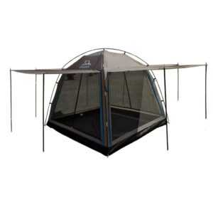 hasika screen camping tent with floor 4 season 8x8ft large mesh room shelter canopy for outdoors gazebo outside poles excluded