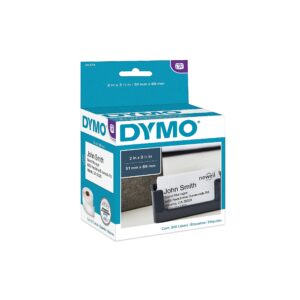 DYMO 30374 LabelWriter Business/Appointment Cards, 2 x 3 1/2, White, 300 Labels/Roll