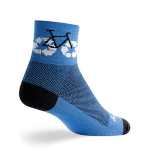 sockguy, recycle bike, classic sock, sporty and stylish, 3 inches - large/x large