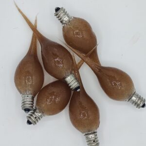 On The Bright Side Primitive Silicone Dipped 5 Watt Light Bulb - Pack of 6 - Rustic Brown Color