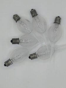 on the bright side primitive silicone dipped 5 watt light bulb - pack of 6 - clear