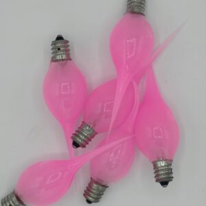 On The Bright Side Primitive Silicone Dipped 5 Watt Light Bulb - Pack of 6 - Pink