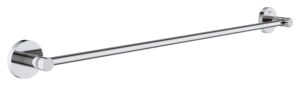 grohe 40366001 essentials metal 26.38-in. towel-bar, 25', starlight chrome