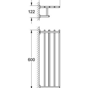 Grohe Essentials Cube 23 5/8 In. Multi-Towel Rack