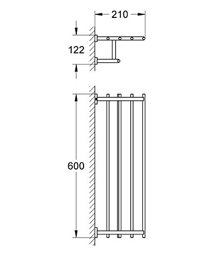 Grohe Essentials Cube 23 5/8 In. Multi-Towel Rack