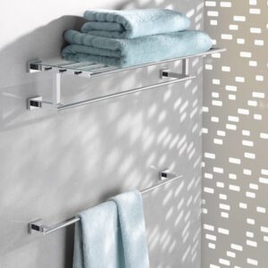 Grohe 40509001 Essentials Cube 24 In. Towel-Rail, StarLight Chrome