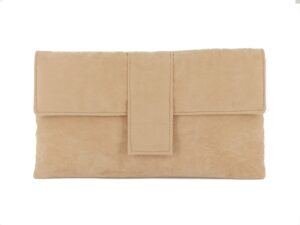 loni womens elegant faux suede clutch bag/shoulder bag occasion wedding party prom bag